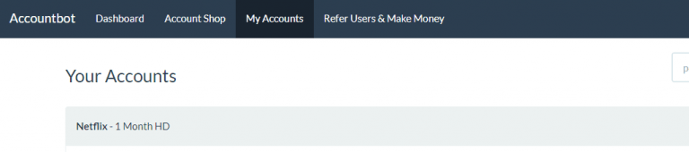 Here as you can see in the screenshot I get a Netflix account.